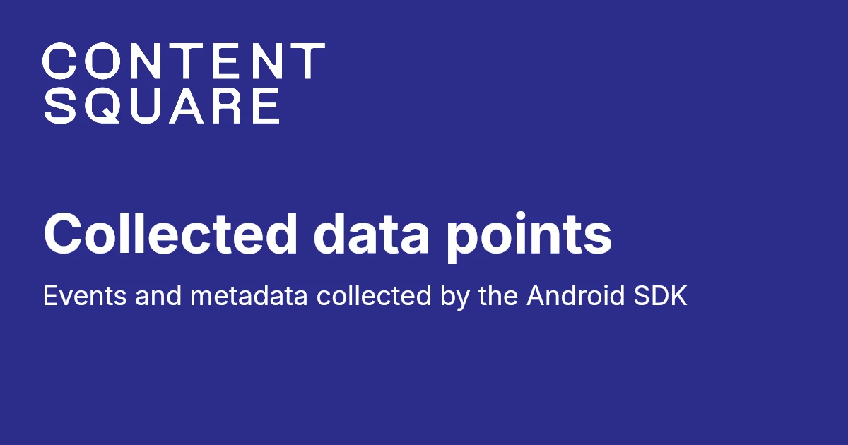 Collected data points - Android