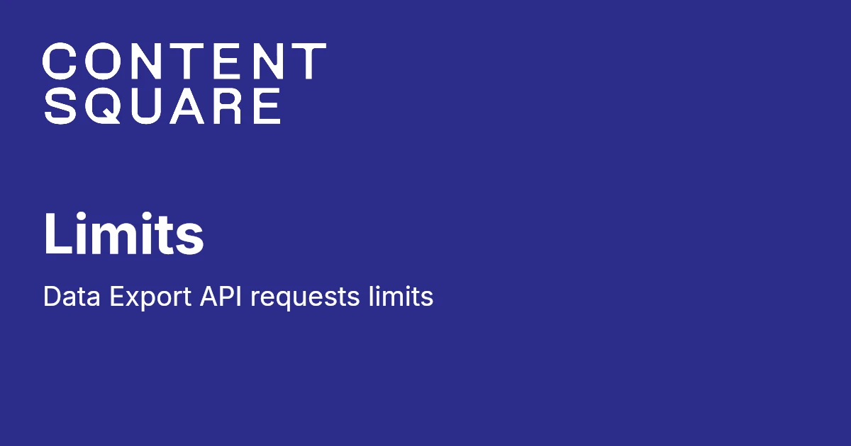 Limits - APIs