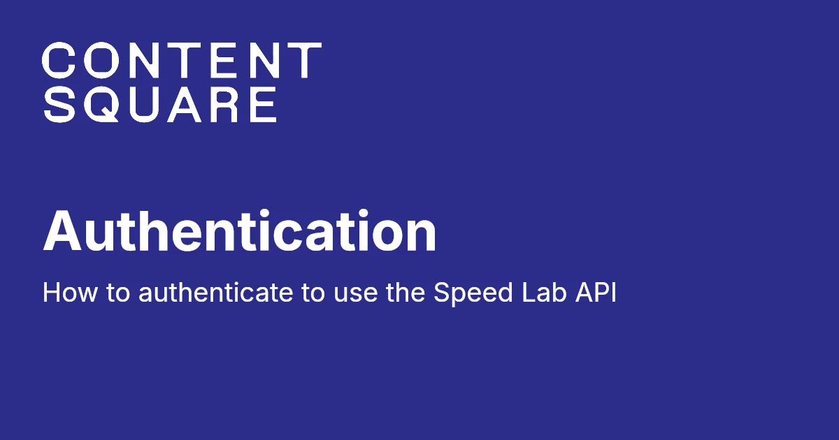 Authentication - APIs