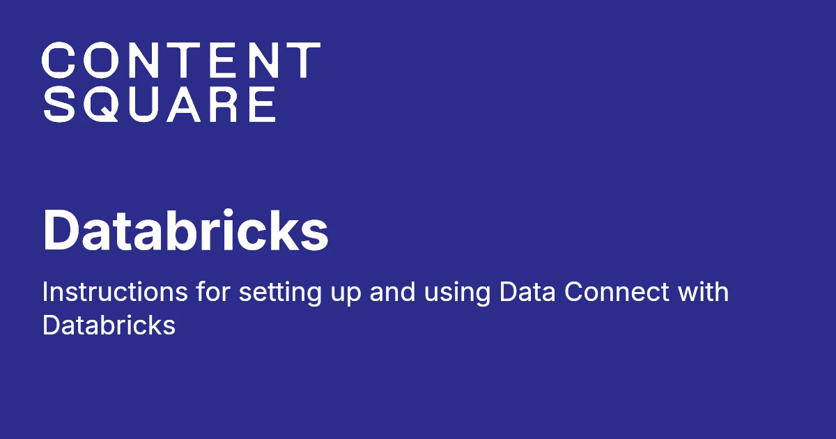 Databricks - Data Connect
