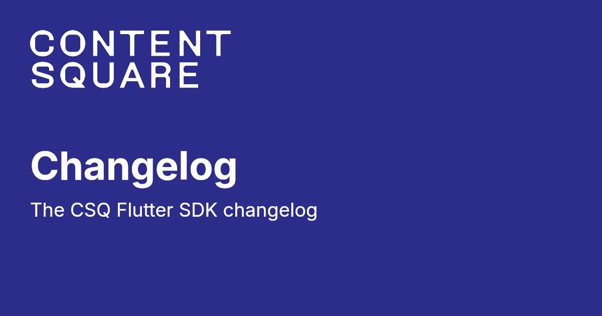 Changelog - Flutter