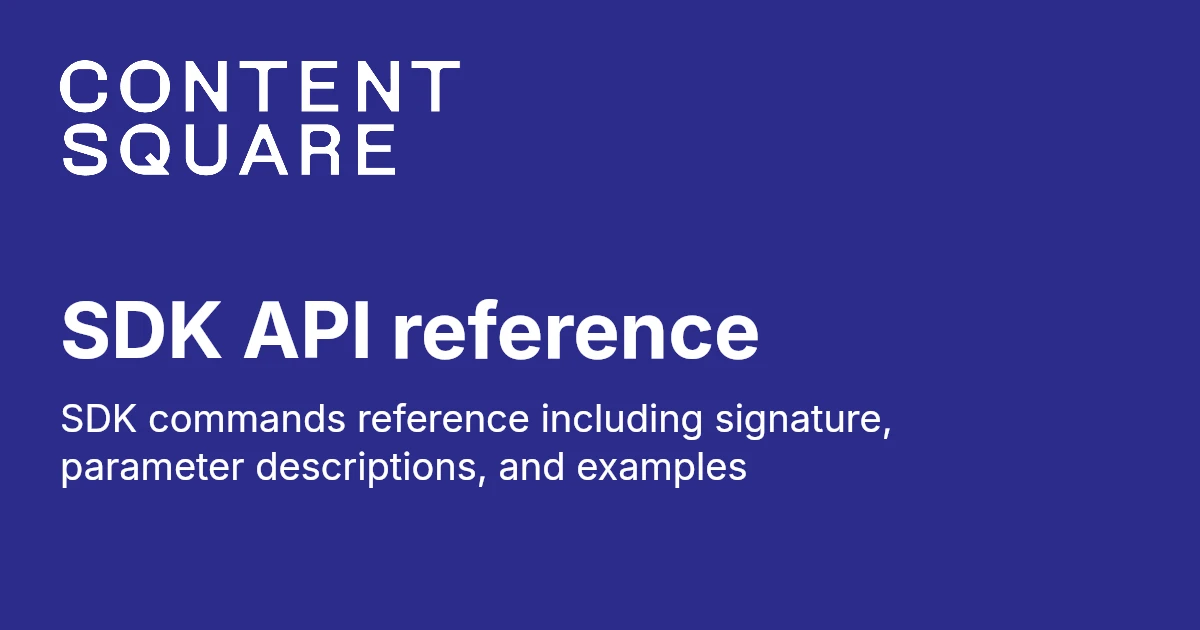 SDK API reference - Flutter