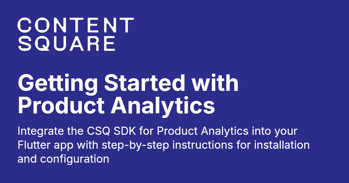 Getting Started with Product Analytics - Flutter