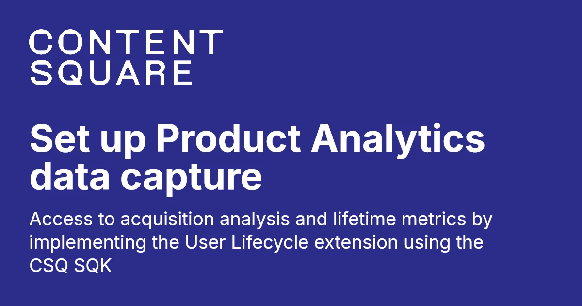 Set up Product Analytics data capture - Android