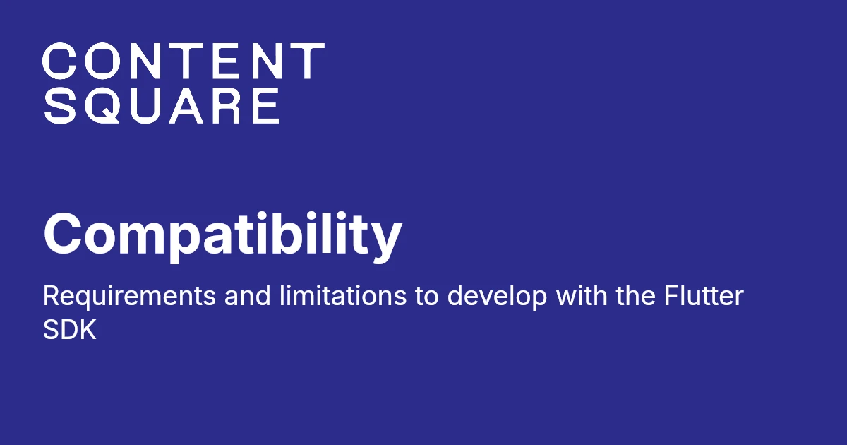 Compatibility - Flutter