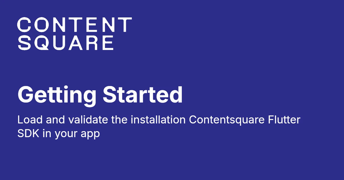 Getting Started - Flutter Getting Started - Flutter