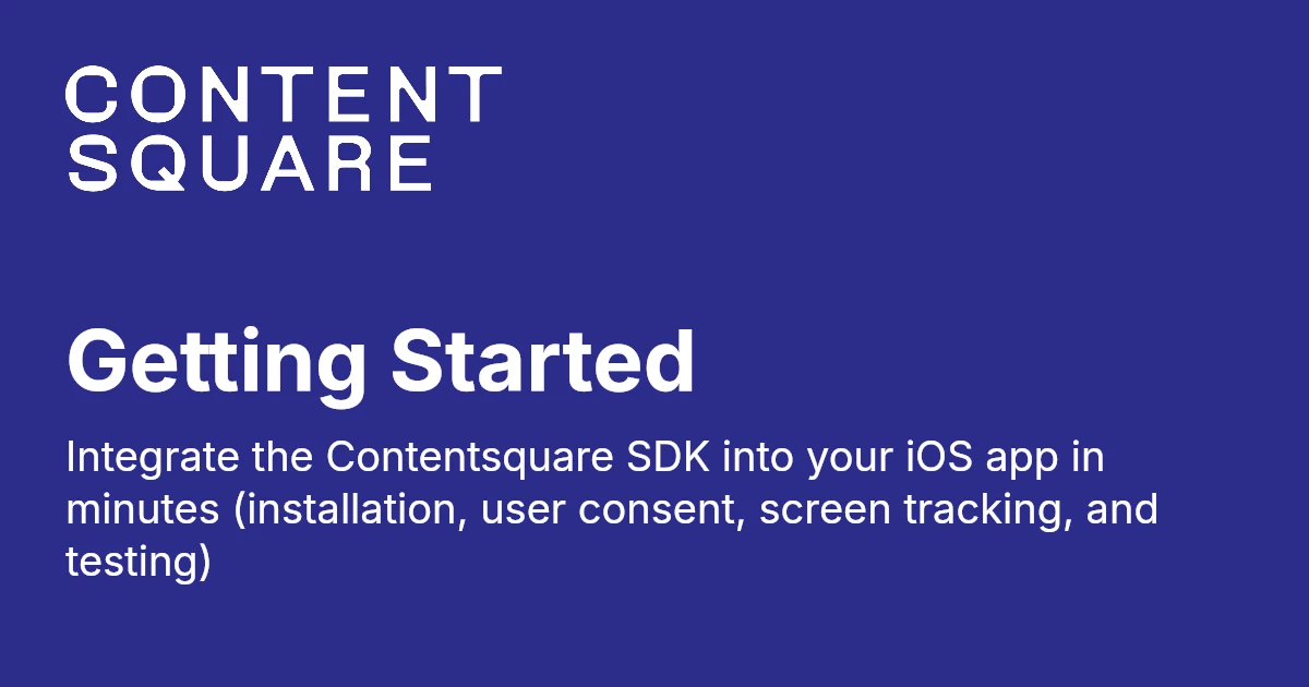 Getting Started - iOS