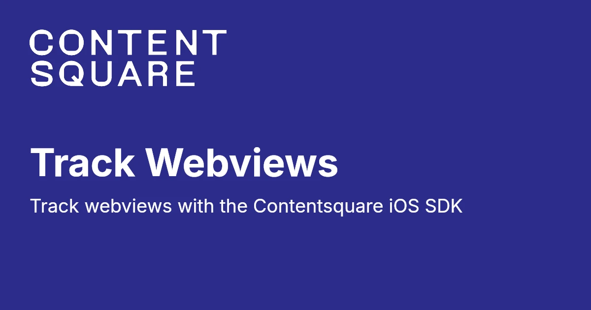 Track Webviews - iOS