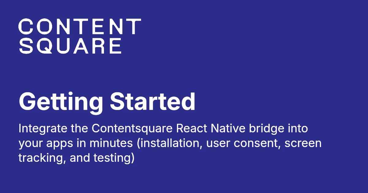 Getting Started - React Native