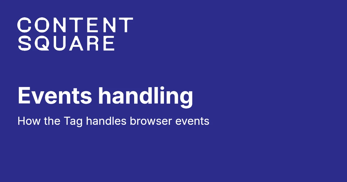 Events handling - Web
