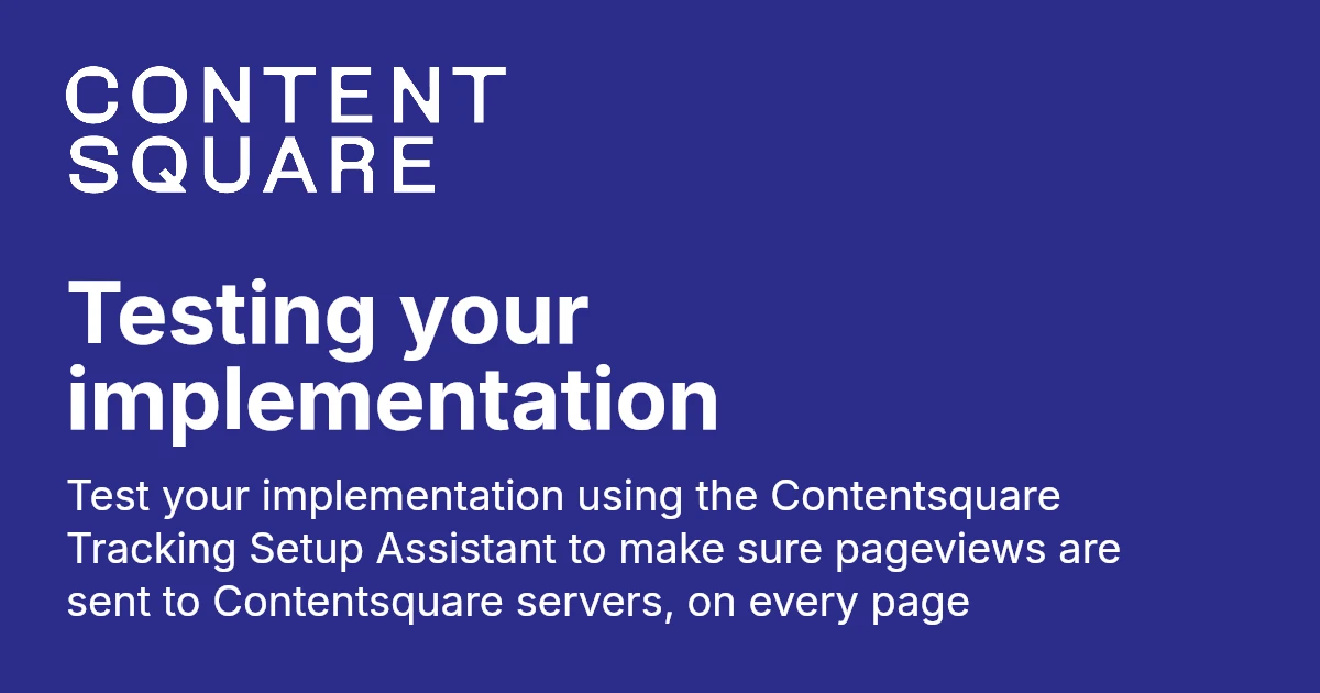 Testing Your Implementation Web