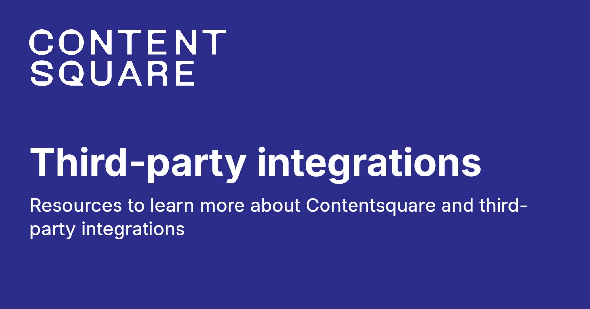 Third-party integrations - Web